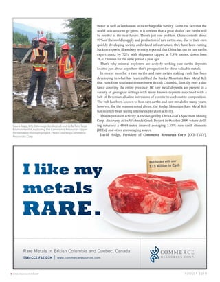 Resource World Magazine Feature: Rocky Mountain Rare Metal Belt | PDF ...