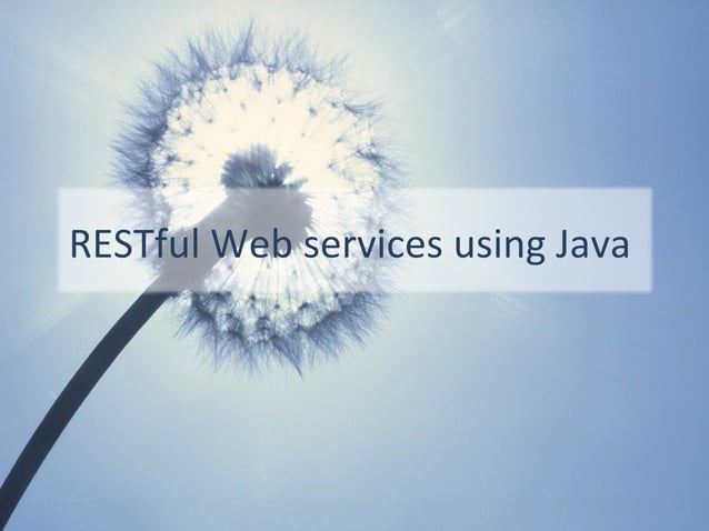 Developing RESTful WebServices using Jersey | PPT