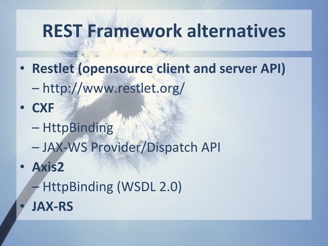 Developing RESTful WebServices using Jersey | PPT