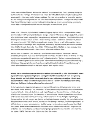 Interview with Sandy Cook of Learning Abled Kids | PDF