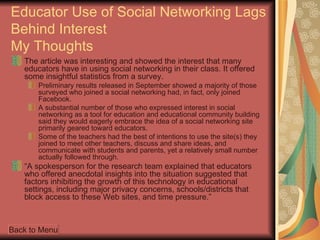 Social Networking in Education | PPT