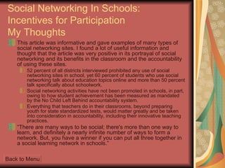Social Networking in Education | PPT