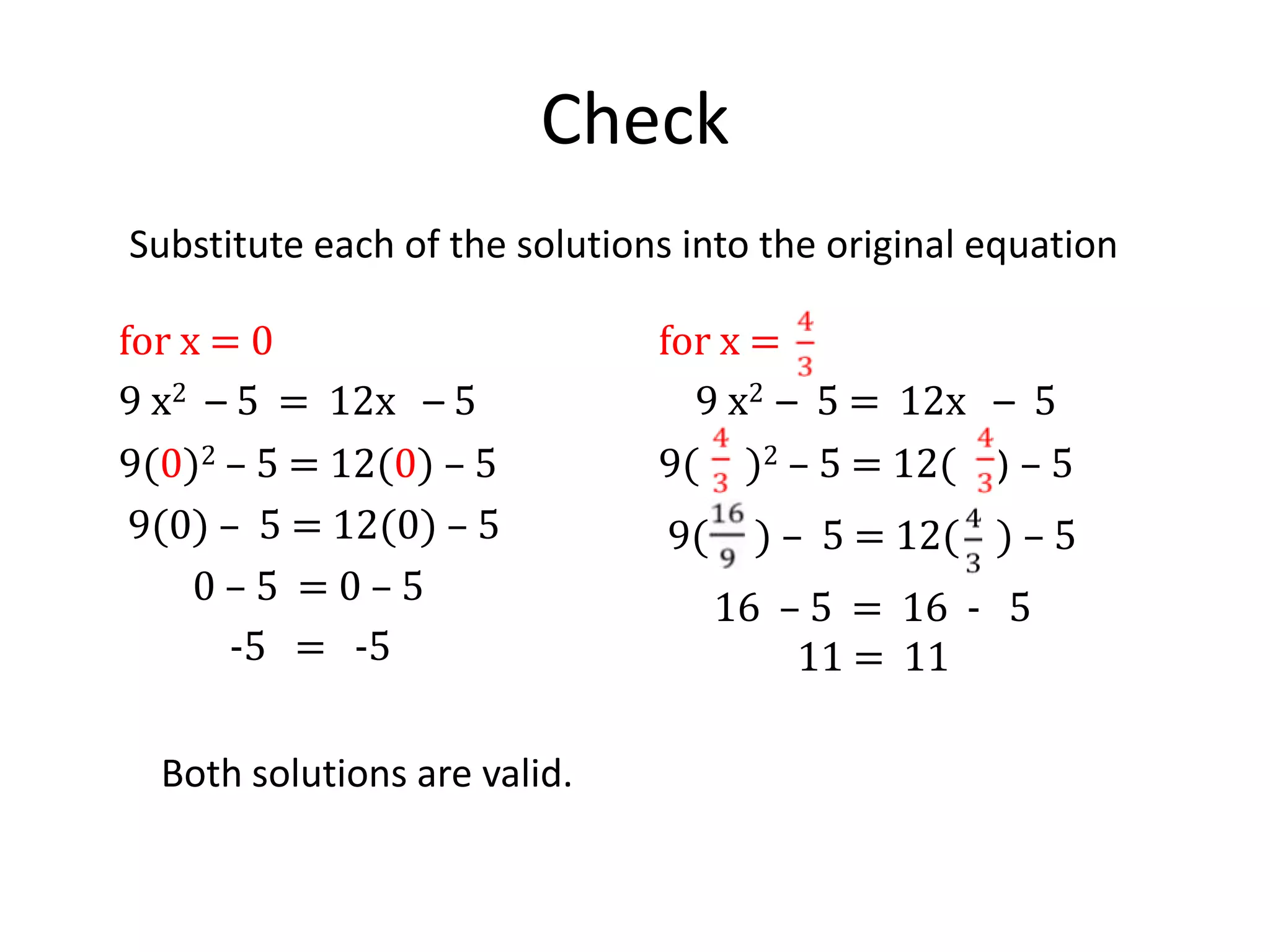 Solving Quadratic Equations by Factoring | PPTX