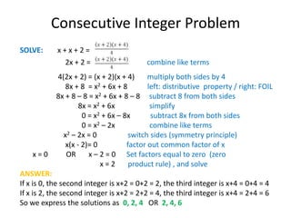 Solving Quadratic Equations by Factoring | PPTX