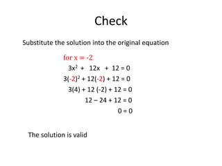 Solving Quadratic Equations by Factoring | PPTX
