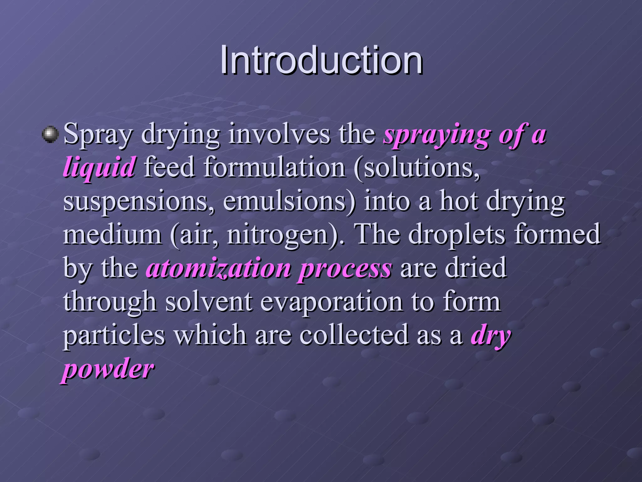 Spray drying technique in pharmaceutical industry | PPT