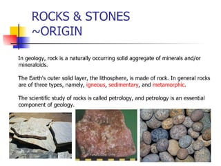 Stones & Rocks | PPT