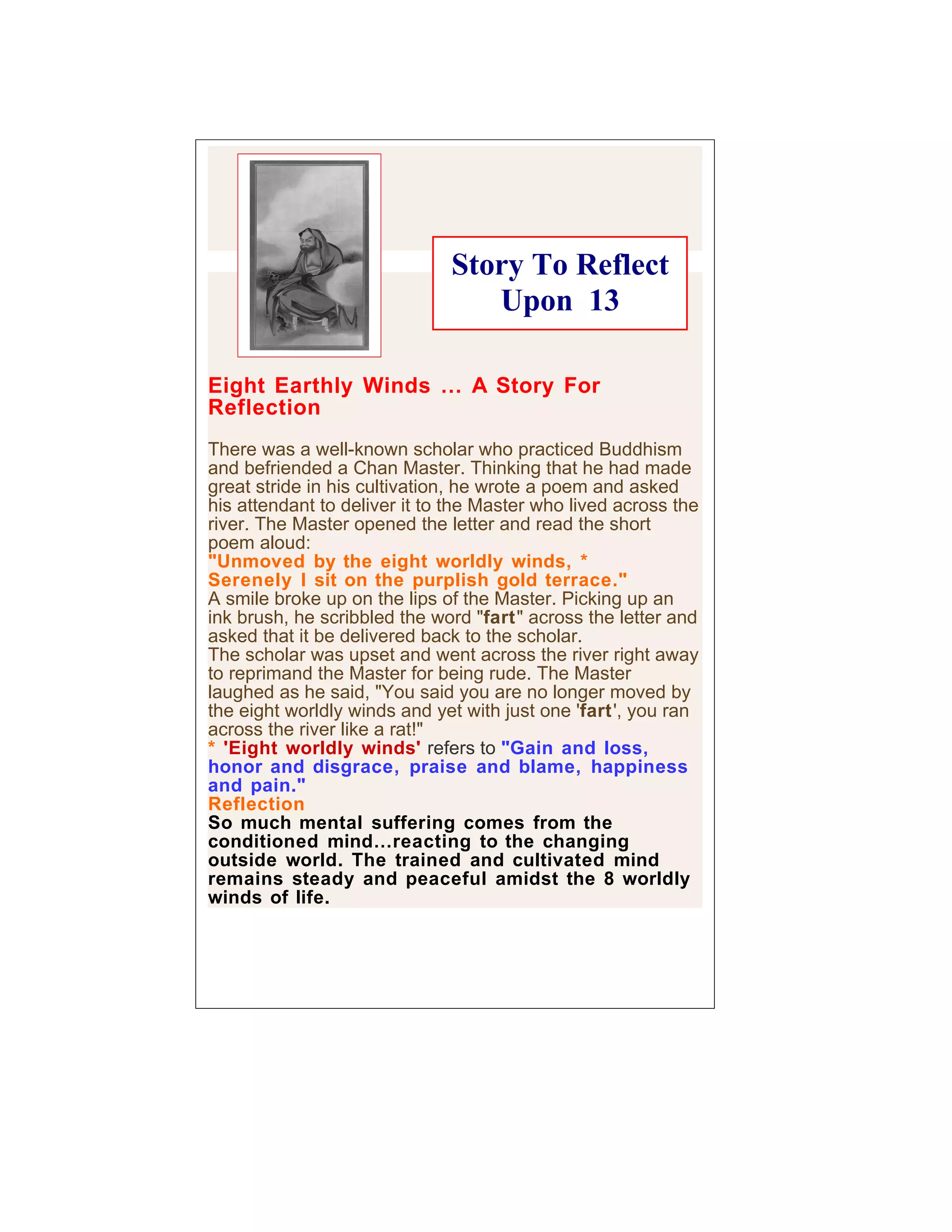 Story To Reflect Upon 13, 14 | DOC