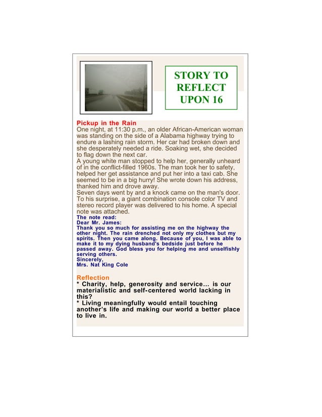 Story To Reflect Upon 15,16 | PDF