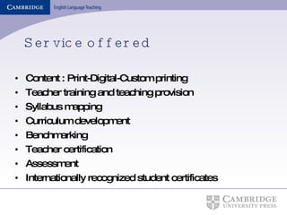 Cambridge University Press ELT Publications | PPT