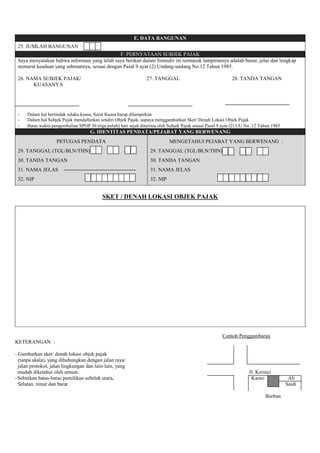 Surat Pemberitahuan Objek Pajak SPOP | PDF