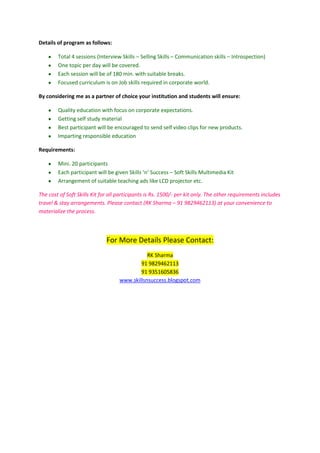 Soft Skills Multimedia Kit - FAQ's | PDF