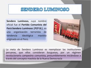 Terrorismo en el perù en la decada de los ochenta.grupo 10 | PPTX