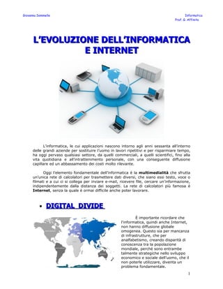 Tesina informatica e Internet | DOC