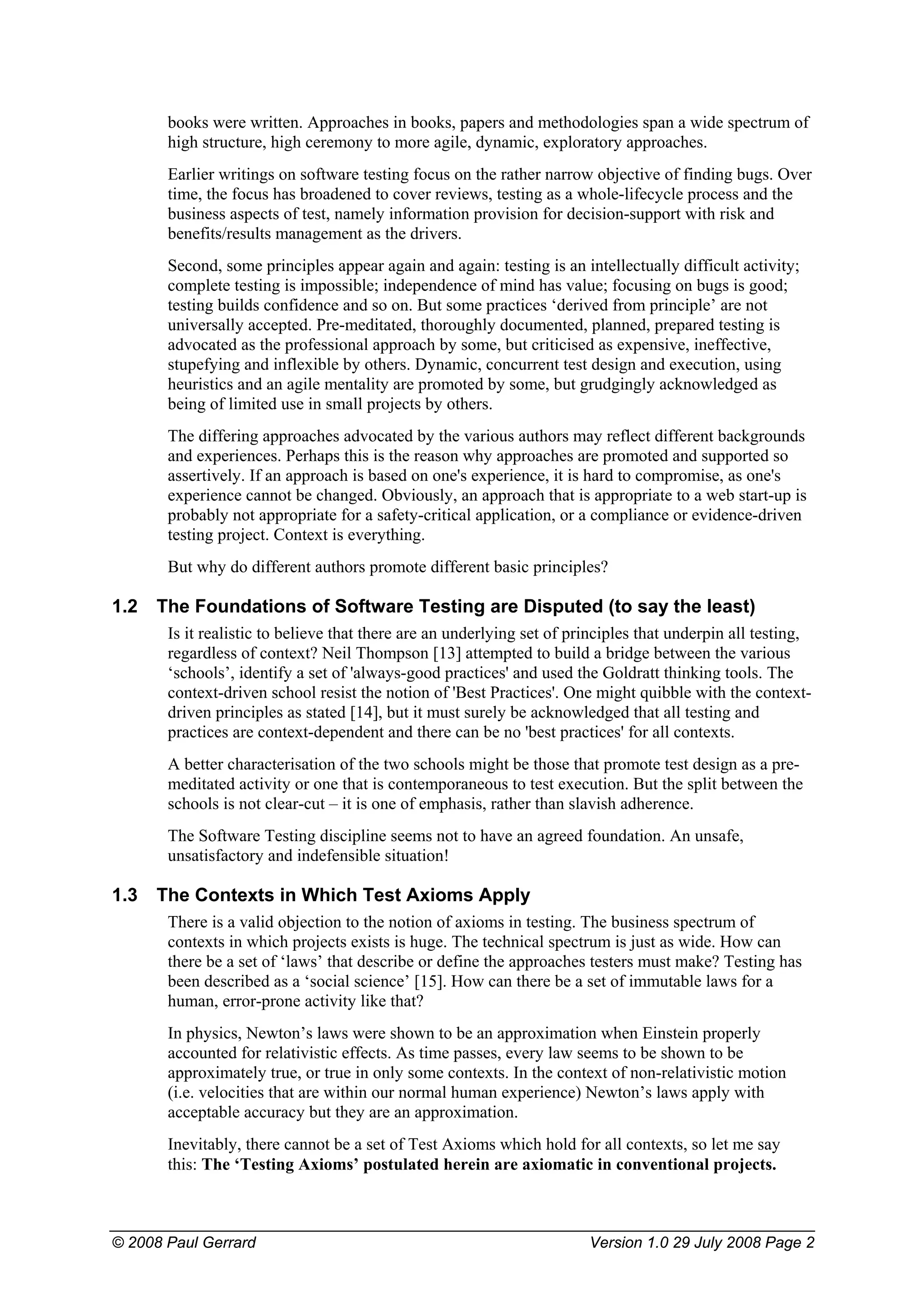 Test Axioms – An Introduction | PDF