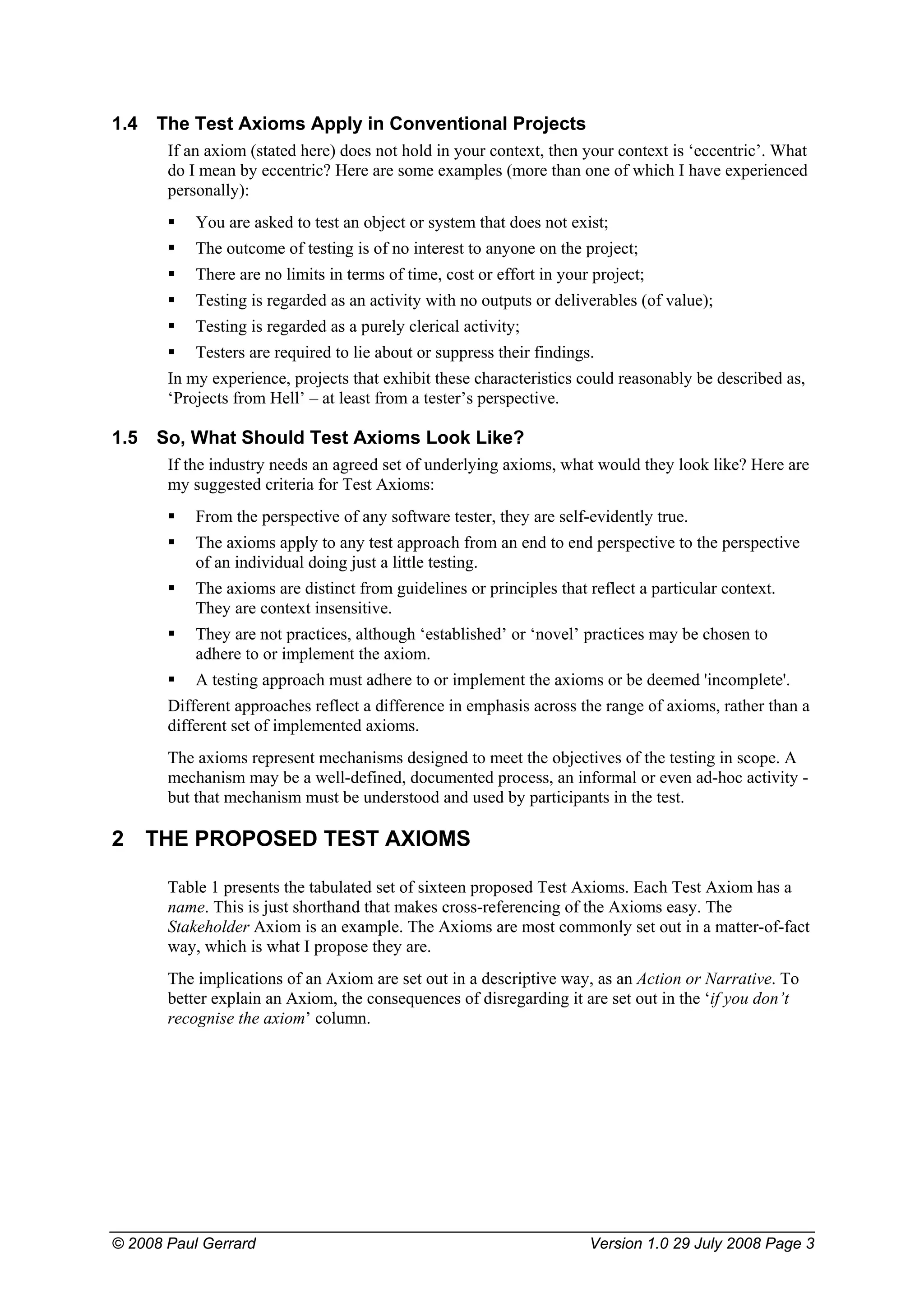 Test Axioms – An Introduction | PDF