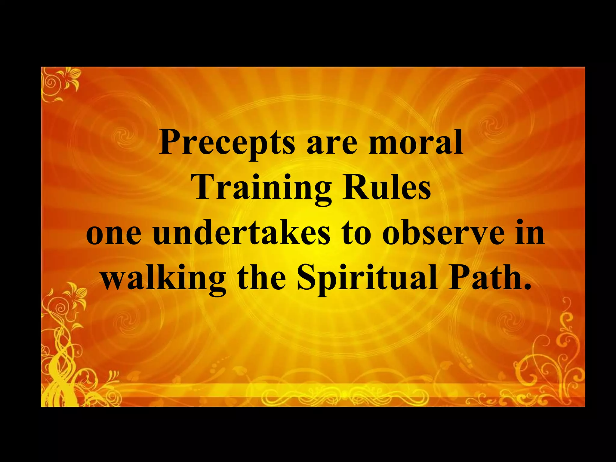 The 5 Wonderful Precepts | PPT