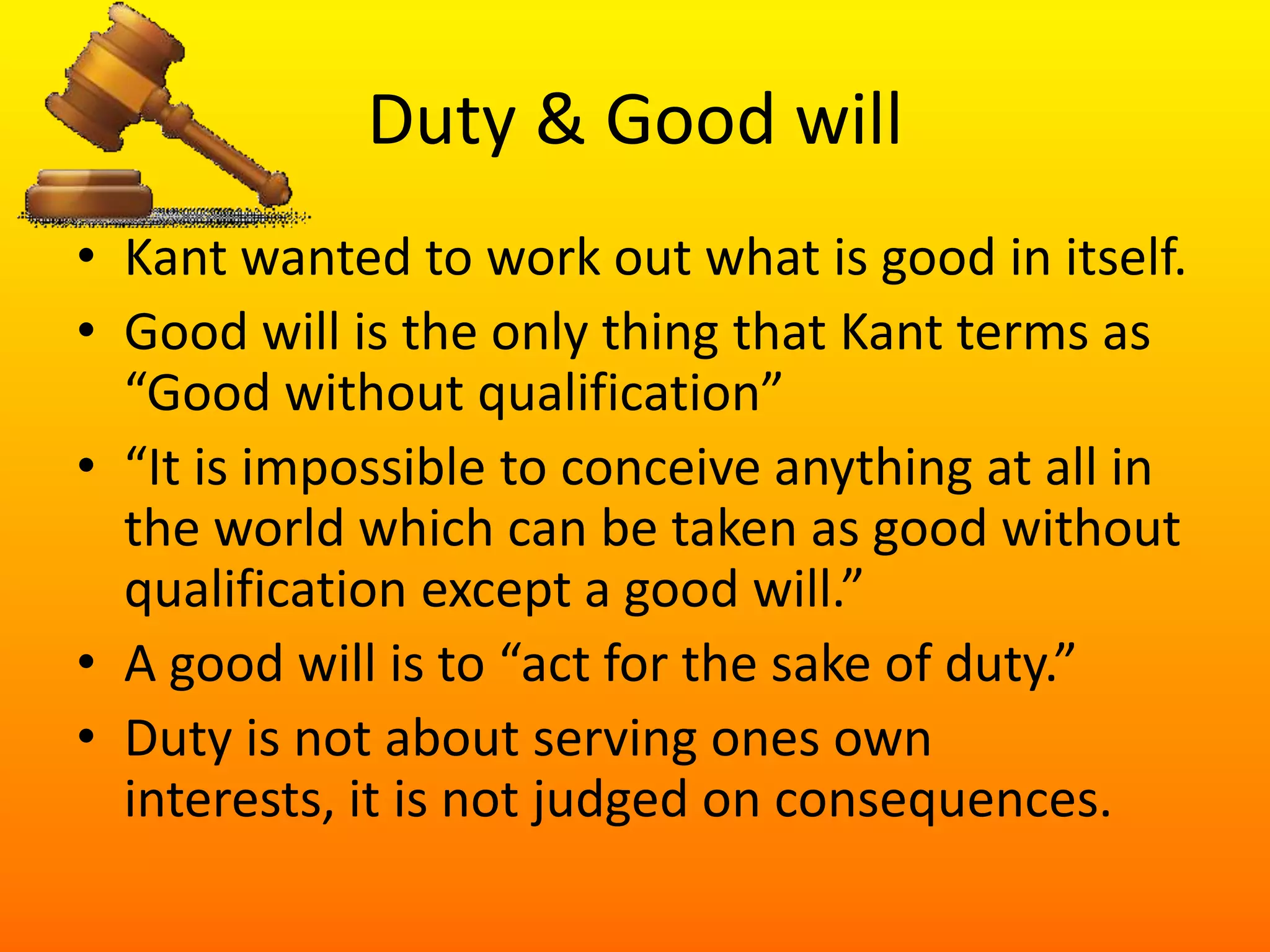 Kant - Explain Categorical Imperative | PPTX