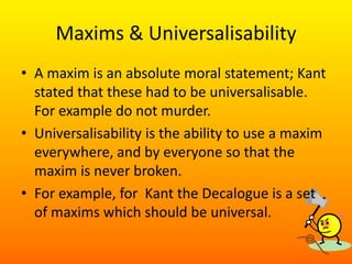 Kant - Explain Categorical Imperative | PPTX