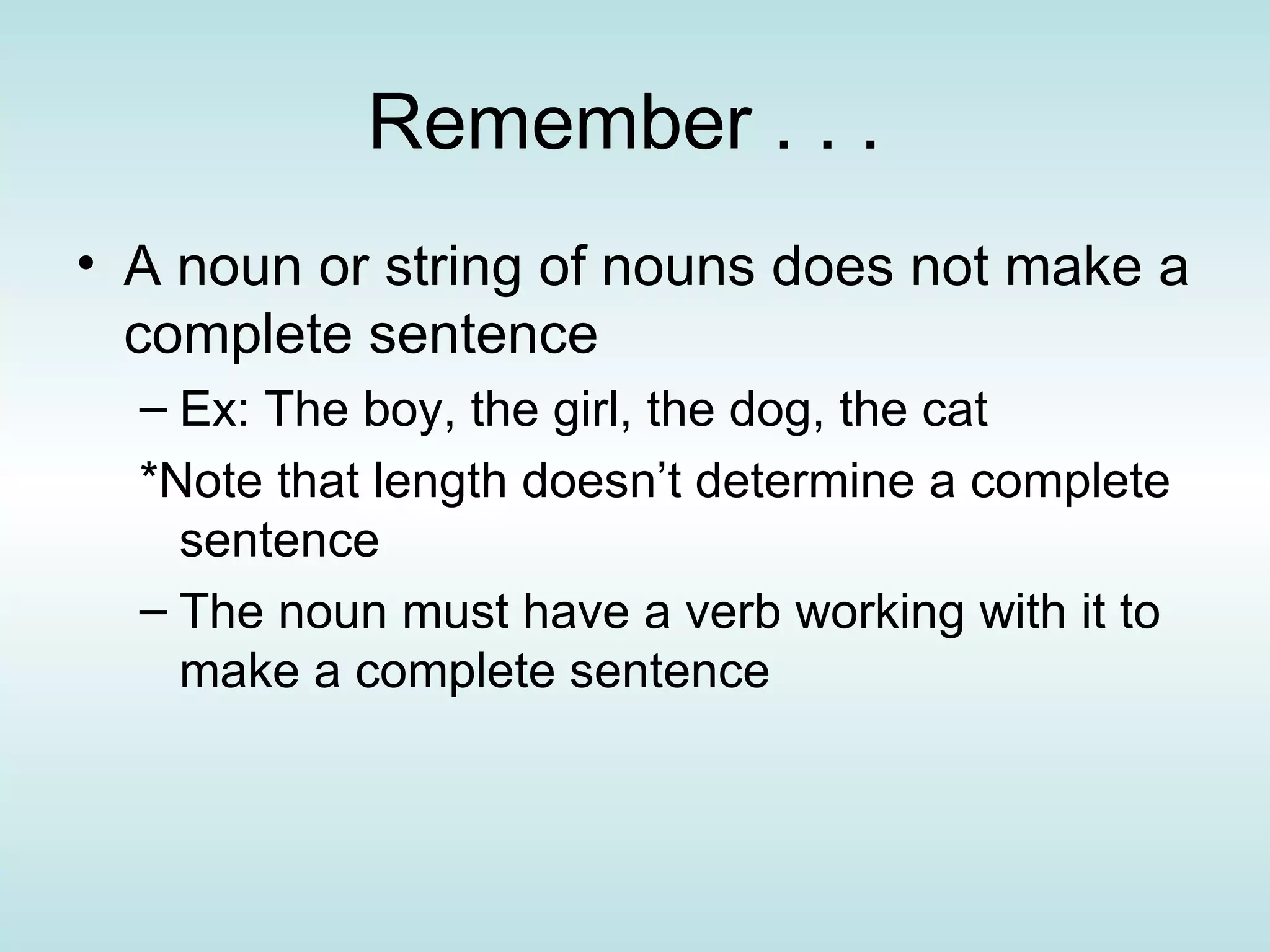 The Complete Sentence | PPT