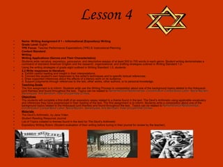 Teacher's 6 Unit Lesson Plan for Integrating Holocaust History and ...