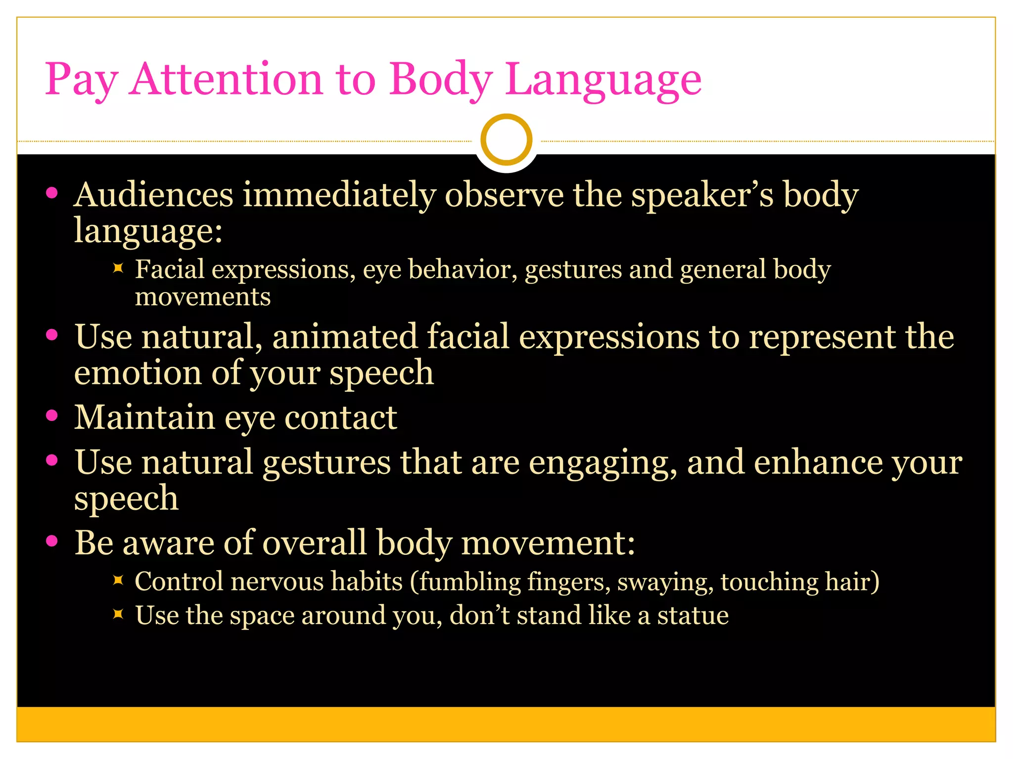 The Elements Of Delivering A Successful Speech | PPT