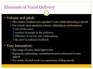 The Elements Of Delivering A Successful Speech | PPT