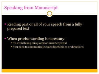 The Elements Of Delivering A Successful Speech | PPT
