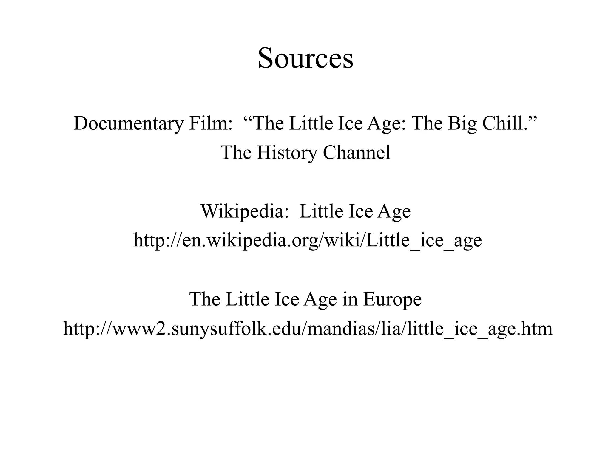 Little Ice Age | PPTX