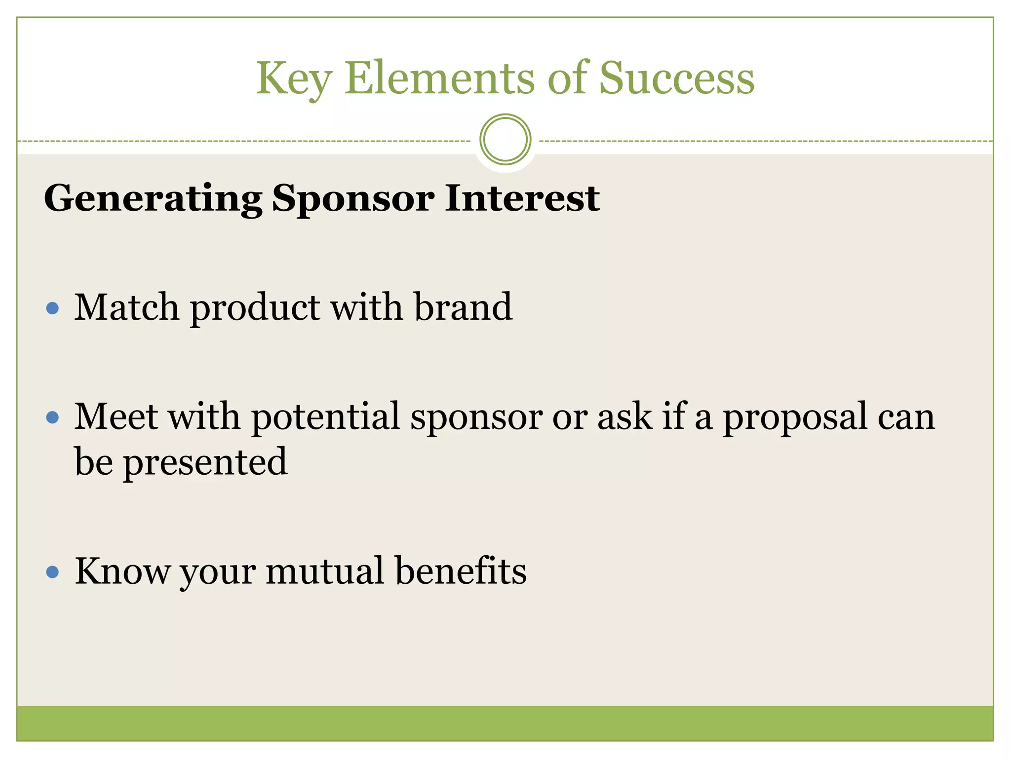 The Sponsorship Proposal | PPTX