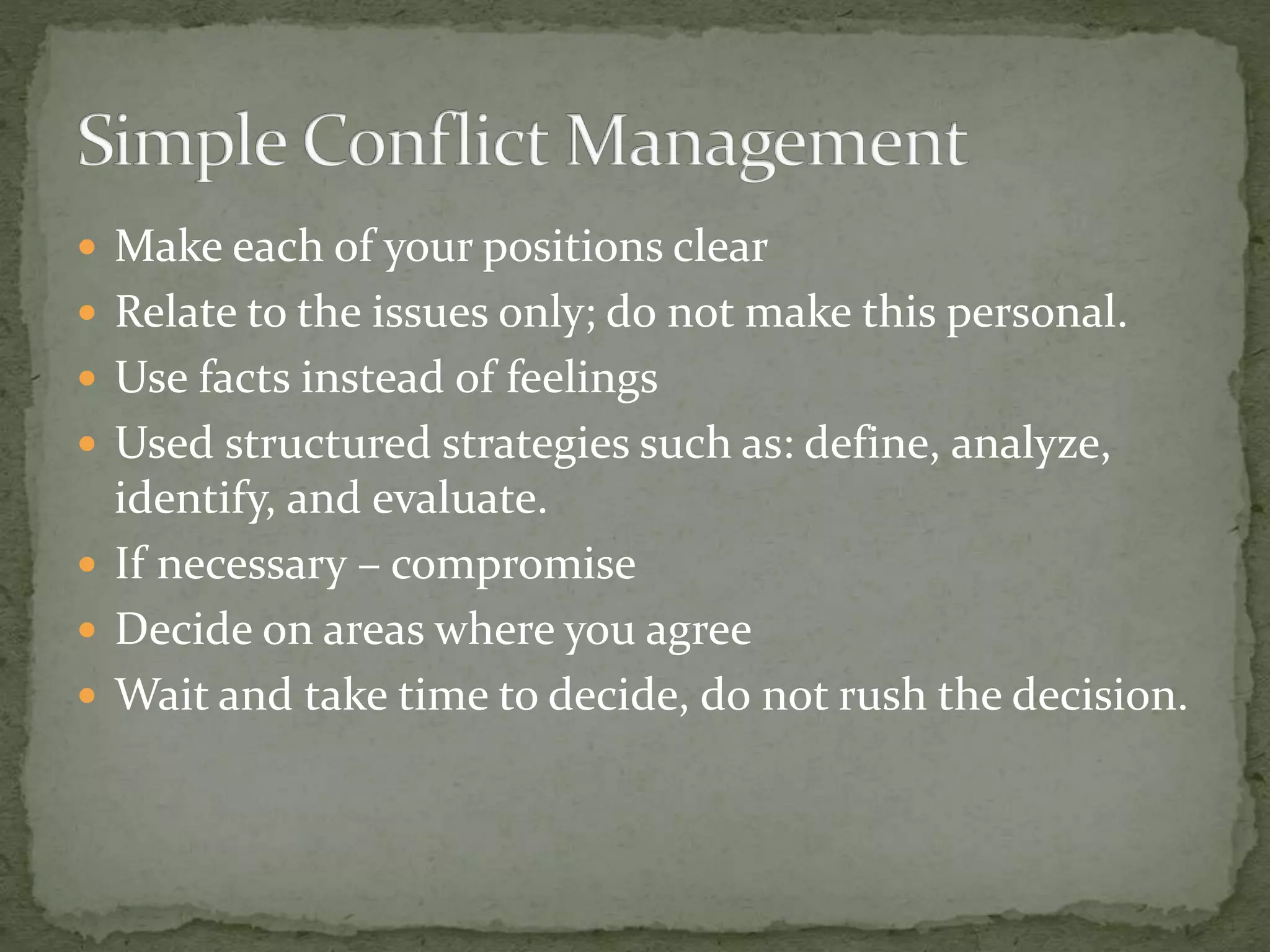 Types of Conflicts | PPTX