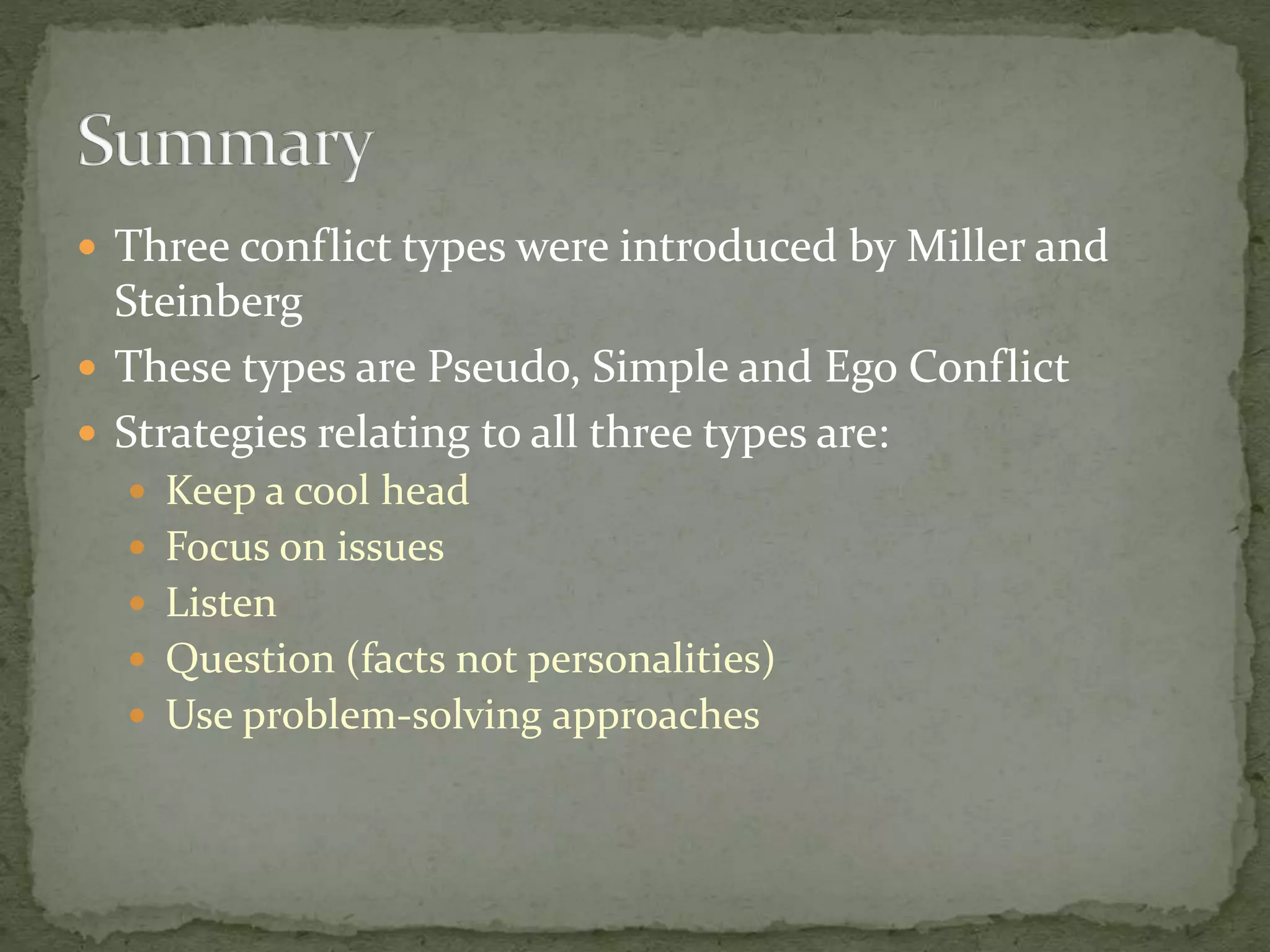 Types of Conflicts | PPTX