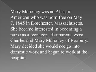 Mary Mahoney | PPTX