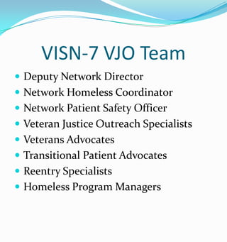 Veteran's Justice Outreach: A Team Approach | PPTX