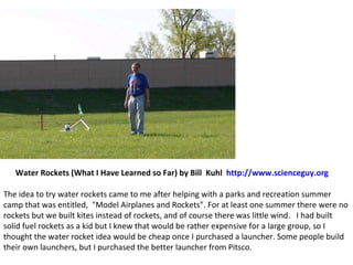 An Introduction to Water Rockets I | PPT
