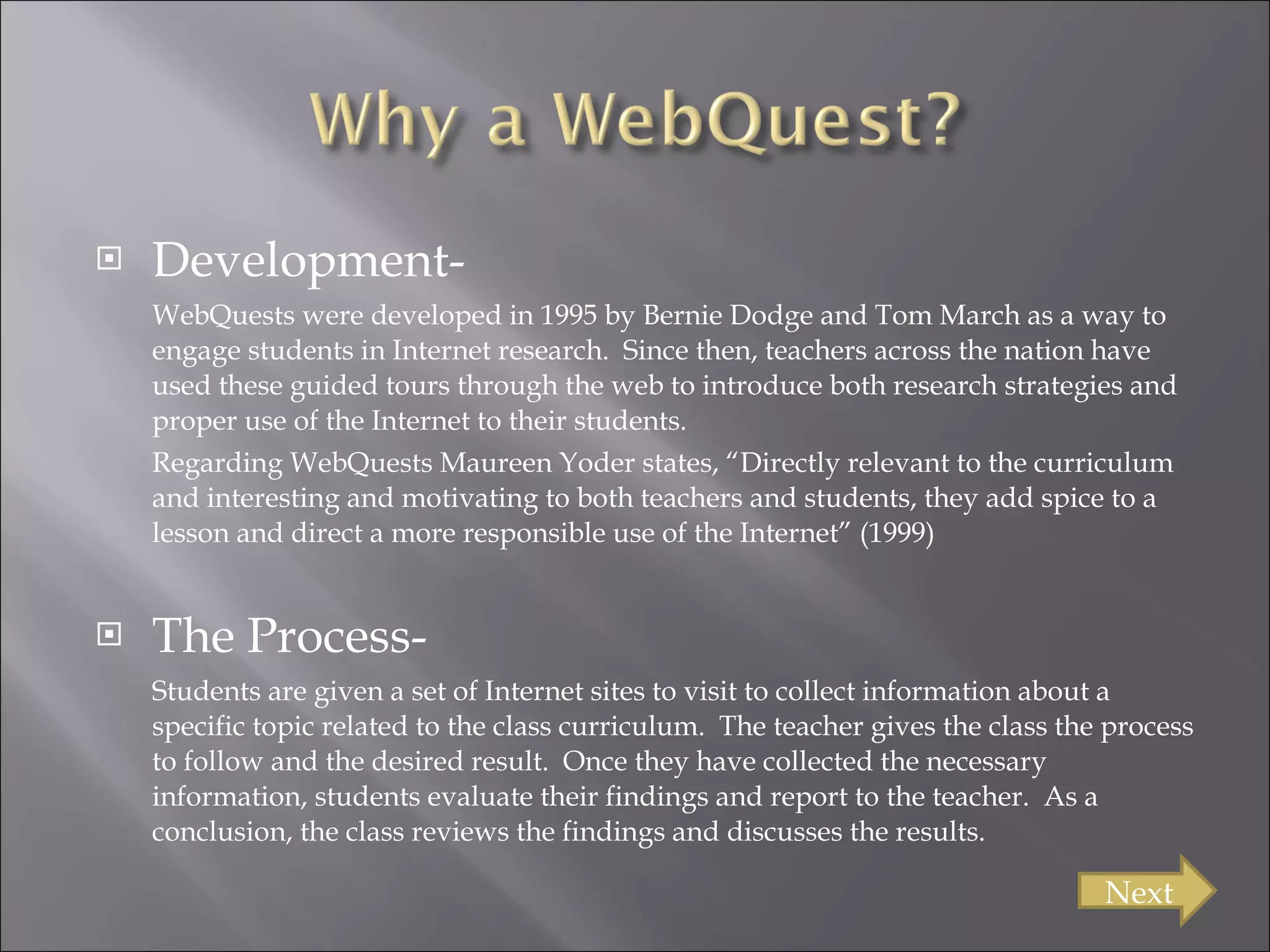 WebQuest PowerPoint | PPT