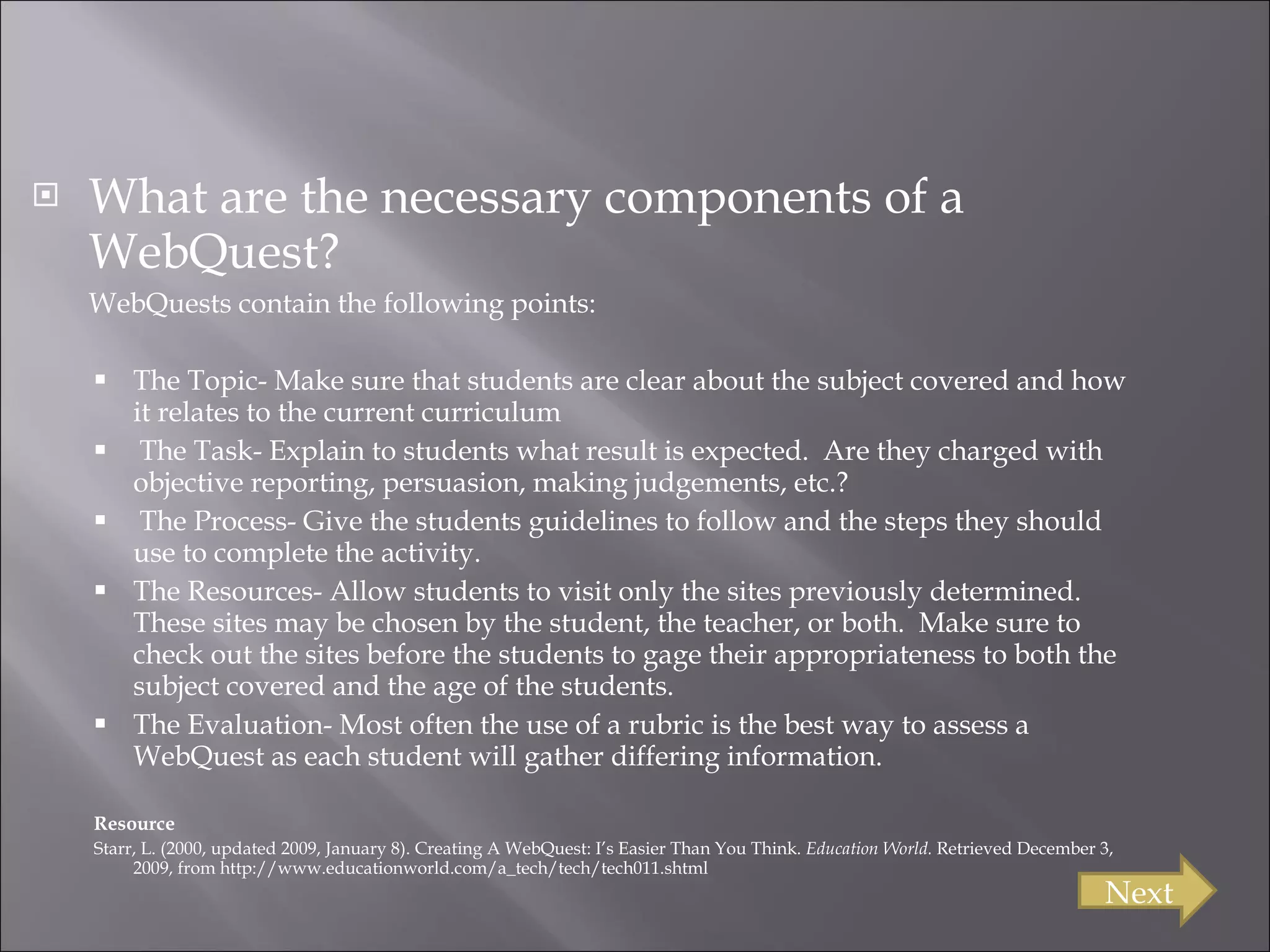 WebQuest PowerPoint | PPT