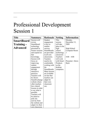 Action Plan | DOC | Professional School | Postgraduate Education