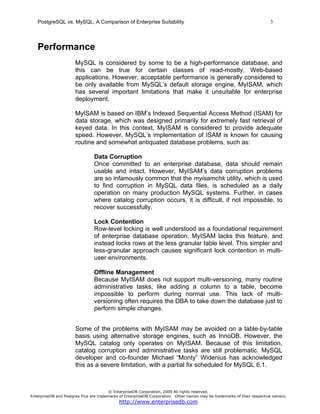 PgSQL vs MySQL | PDF | Databases | Computer Software and Applications