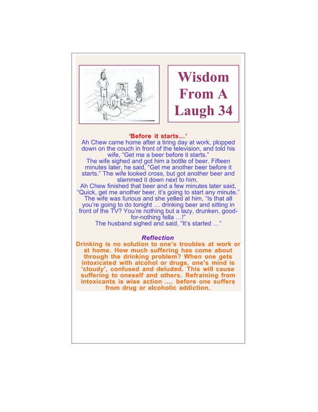 Wisdom From A laugh 33, 34 | DOC | Substance Abuse | Diseases and ...