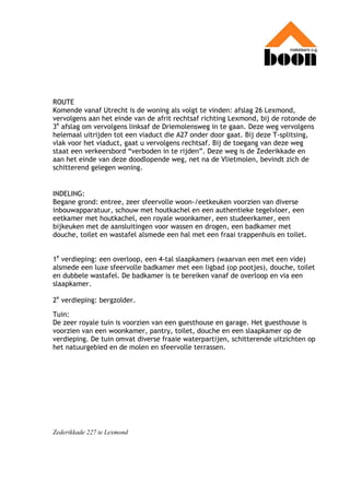 Zederikkade 227 Lexmond (www.boonmakelaars.nl) | PDF