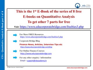 Cfa level 1 quantitative analysis e book part 1 | PDF