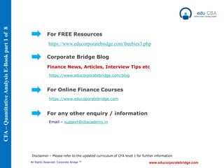 Cfa level 1 quantitative analysis e book part 1 | PDF