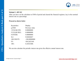 Cfa level 1 quantitative analysis e book part 1 | PDF