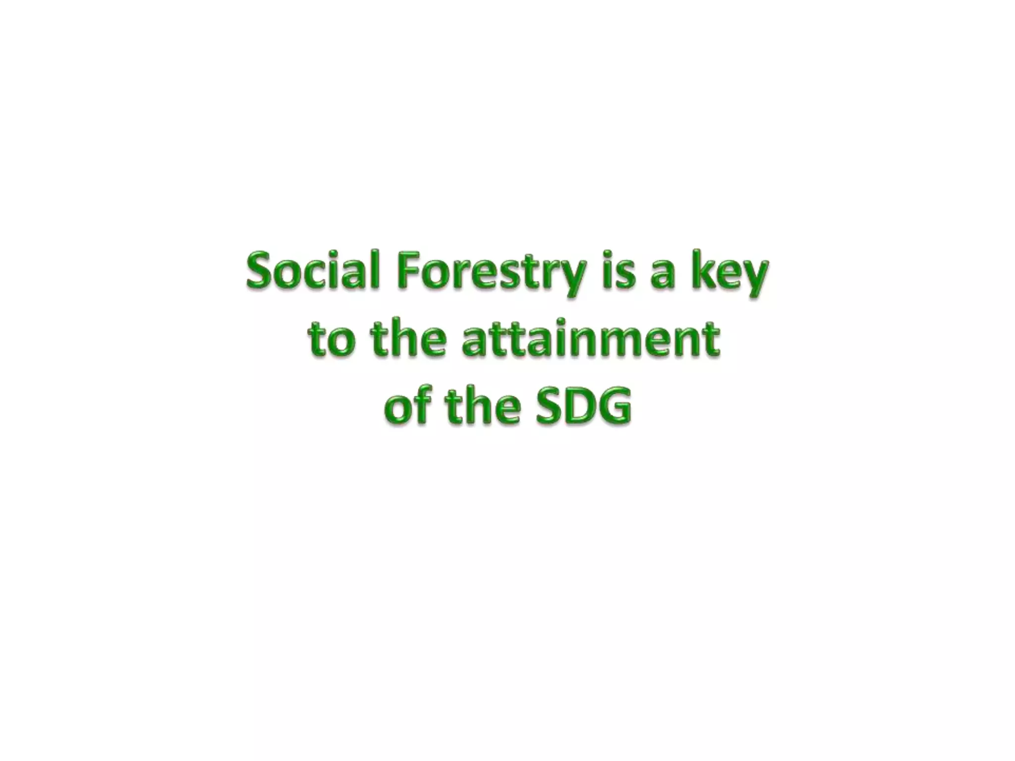 Community Forestry and the Sustainable Development Goals | PPTX