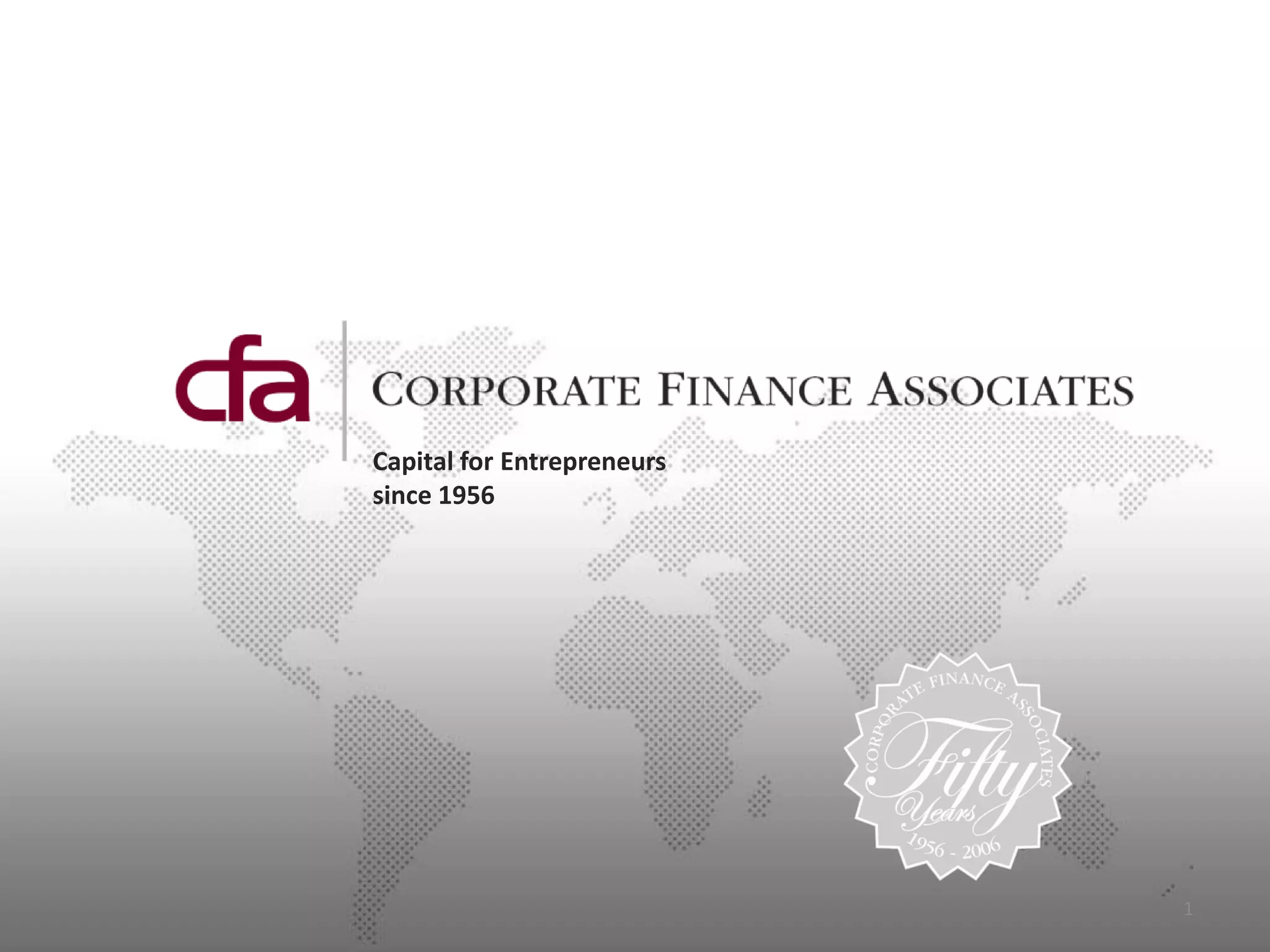 CFA presentation general | PDF | Private Equity | Business Banking & Finance