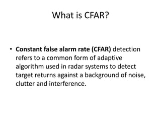 CFAR | PPTX
