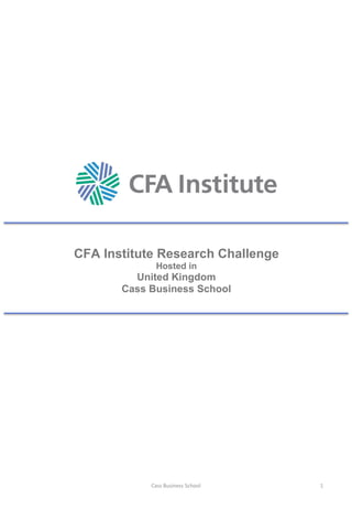CFA Research Challenge - Equity Research Report - G4S | PDF
