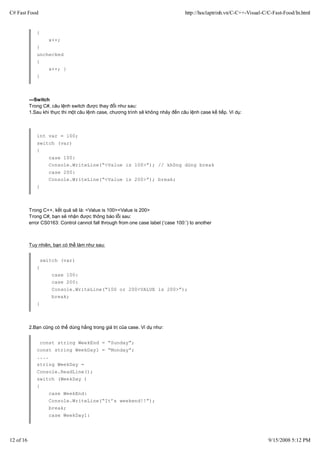 Giáo trình c# | PDF