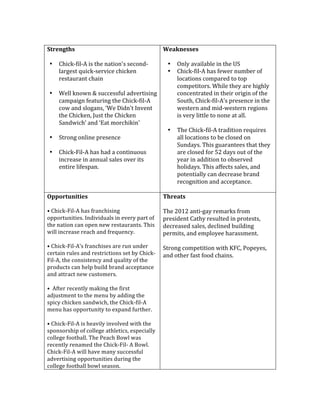 SWOT | PDF | Business | Business and Finance